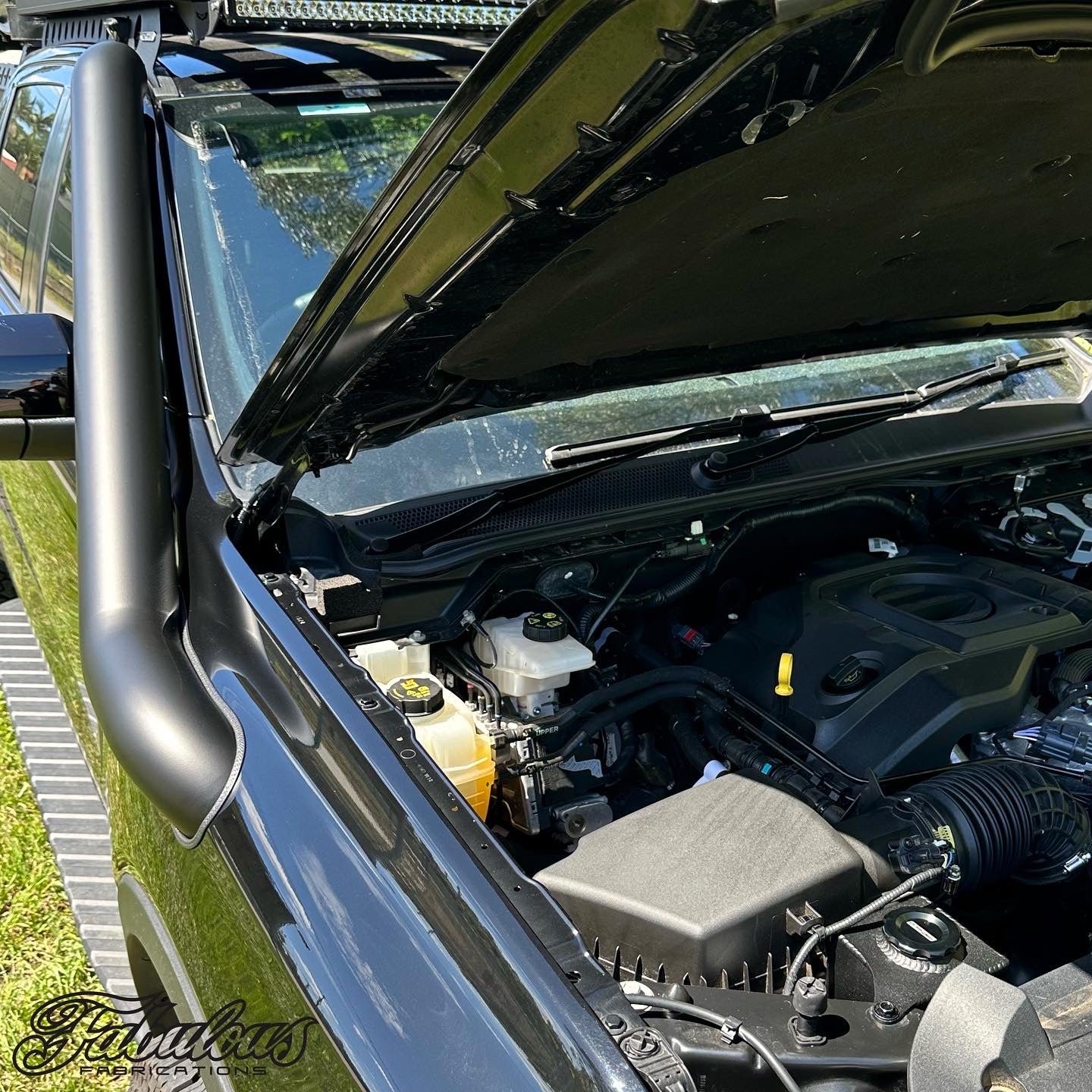 Ford Ranger Next Gen 4 Inch Stainless Snorkel and Alloy Washer Bottle ...